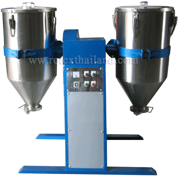 เครื่องผสมเม็ดพลาสติกแบบเหวี่ยงข้าง Double Cone Mixer – Rotex Thailand